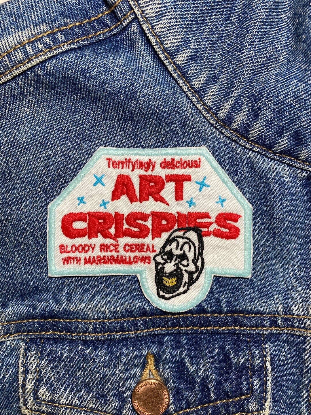 Art Crispies Embroidered Patch. Horror Movie Inspired Patches. Iron on ...