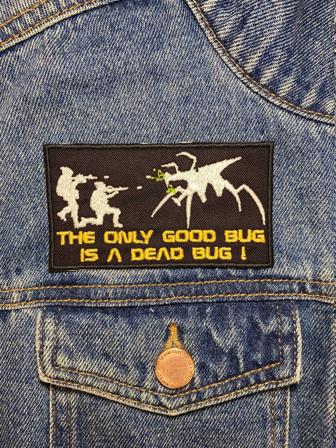 Dead Bug Embroidered Patch. Horror Movie Inspired Patches. Iron on ...