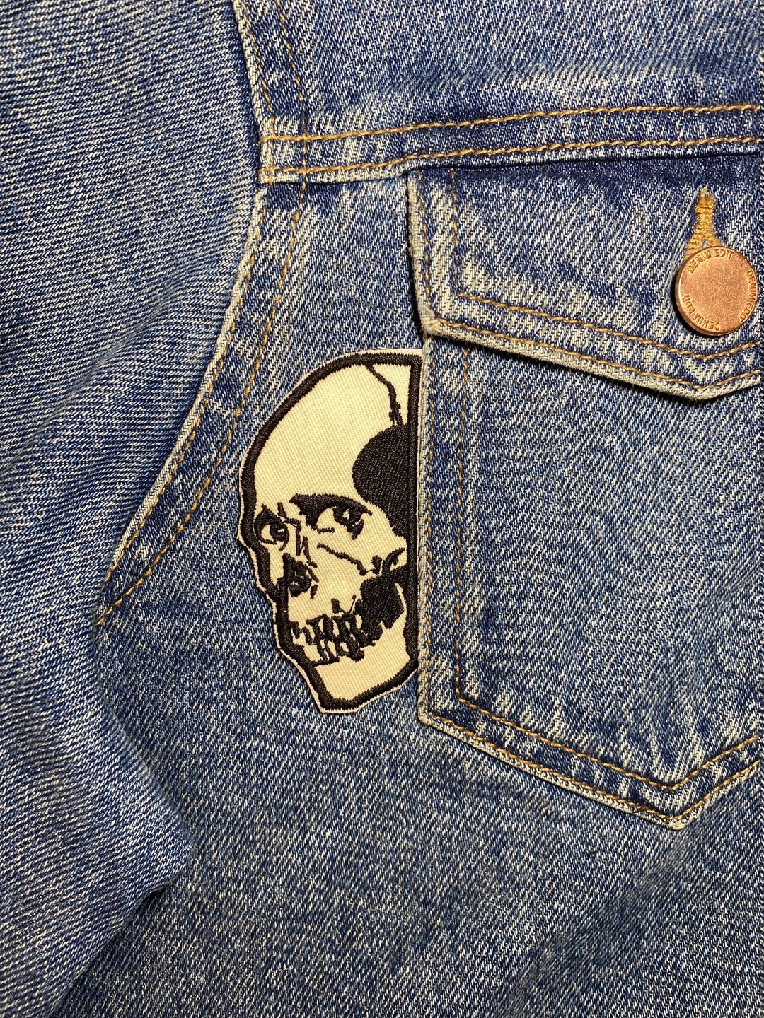 Poster Skull Embroidered Patch. Horror Movie Inspired Patches. Iron on ...