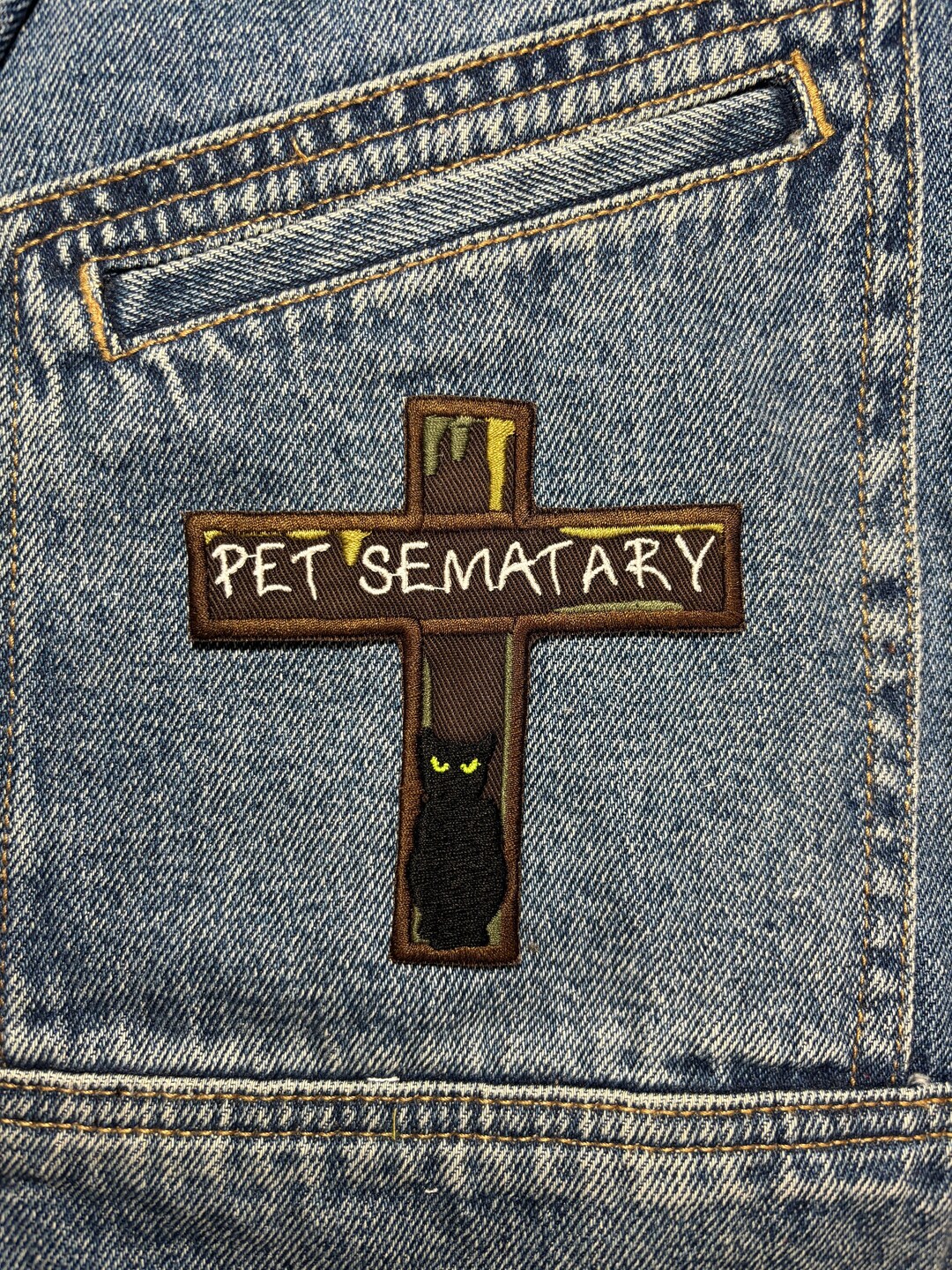 Sematary Sign Embroidered Patch. Horror Movie Inspired Patches. Iron on ...