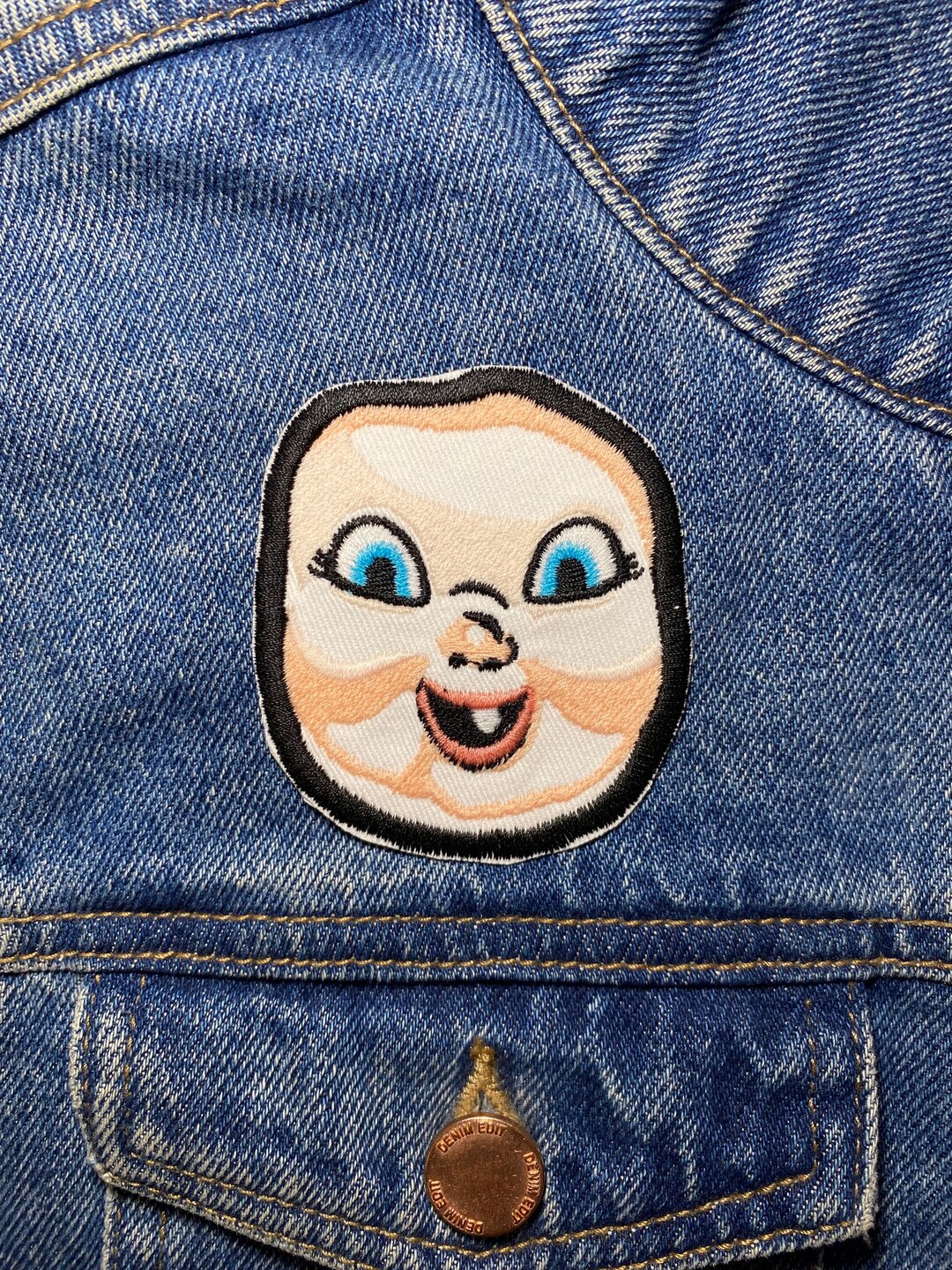 Babyface Mask Embroidered Patch. Horror Movie Inspired Patches. Iron on ...