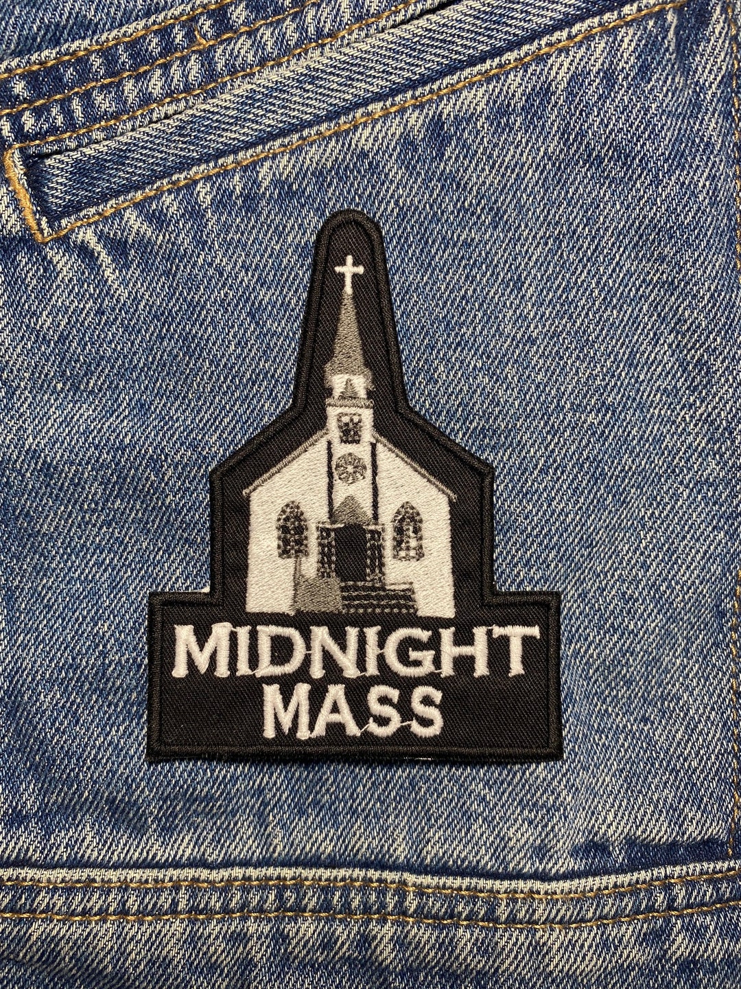 Midnight Mass (white) Embroidered Patch. Horror Movie/tv Inspired ...