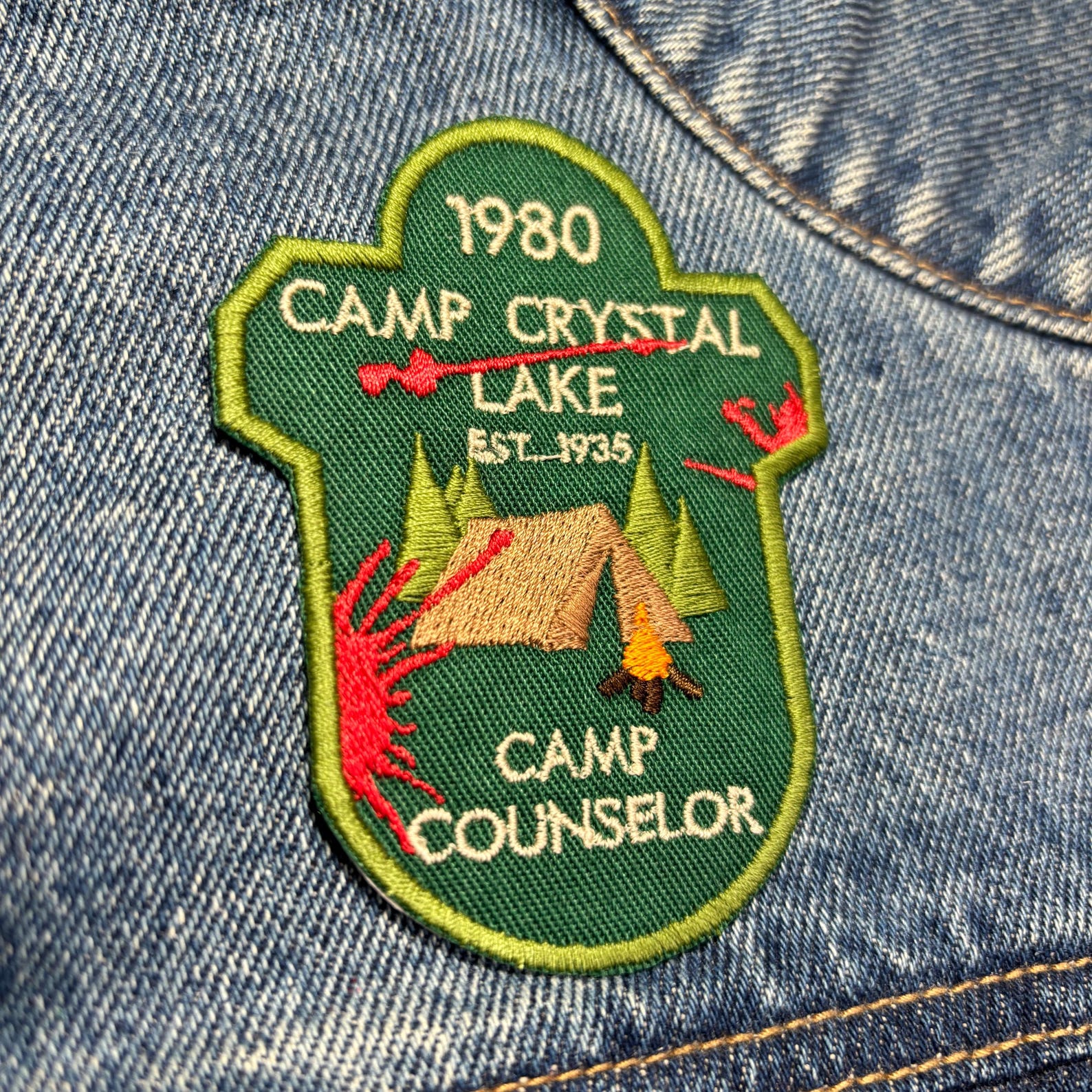 Bloody Camp Counselor Embroidered Patch. Horror Movie Inspired Patches ...