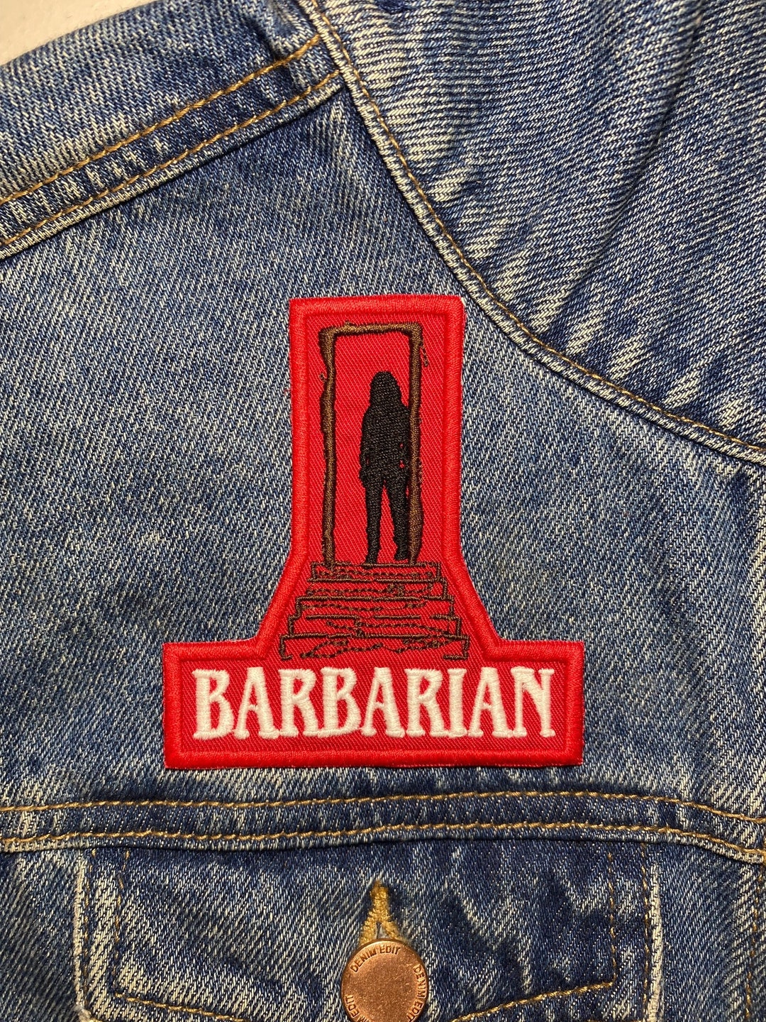 Barbarian Embroidered Patch. Horror Movie Inspired Patches. Iron on ...
