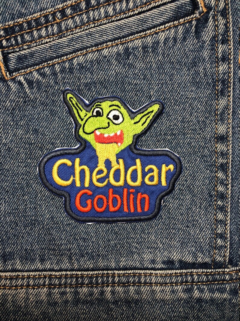 Cheddar Goblin Embroidered Patch. Horror Movie Inspired | Etsy