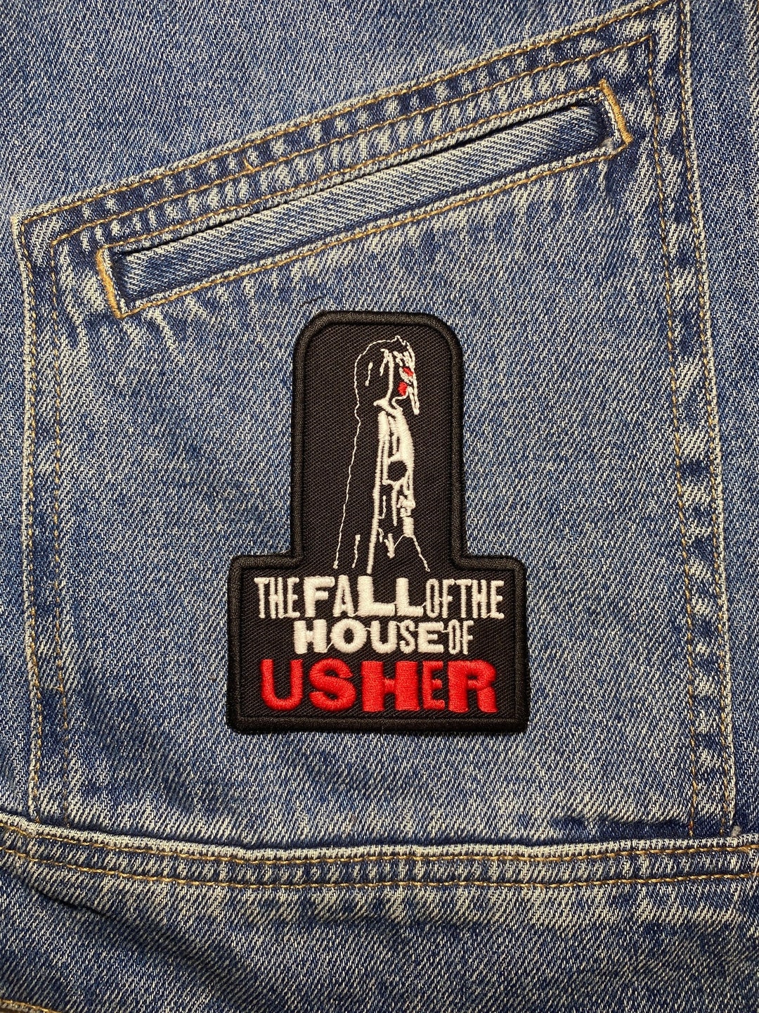 Usher Masquerade Embroidered Patch. Horror Movie Inspired Patches. Iron ...