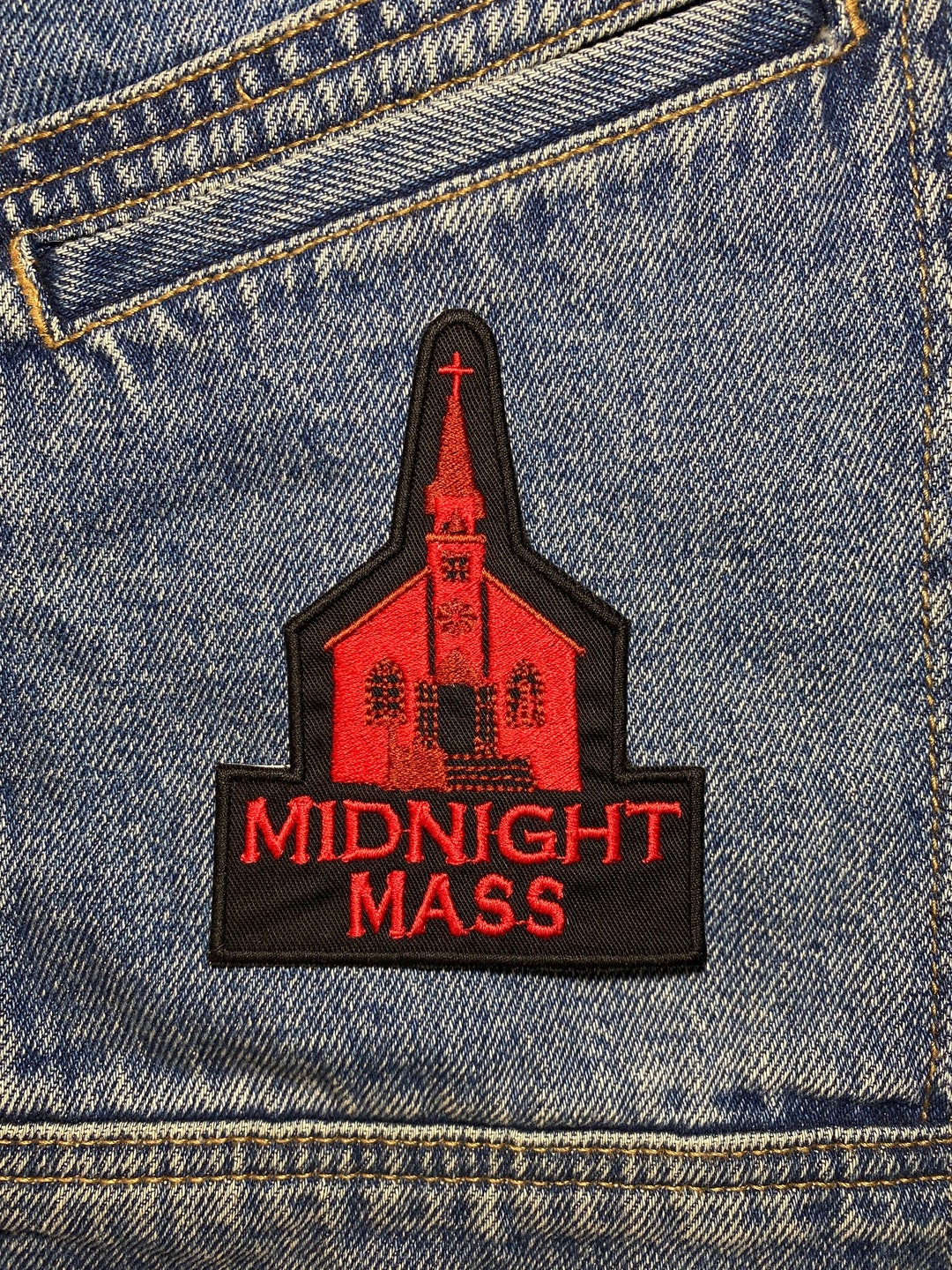 Midnight Mass (red) Embroidered Patch. Horror Movie/tv Inspired Patches ...