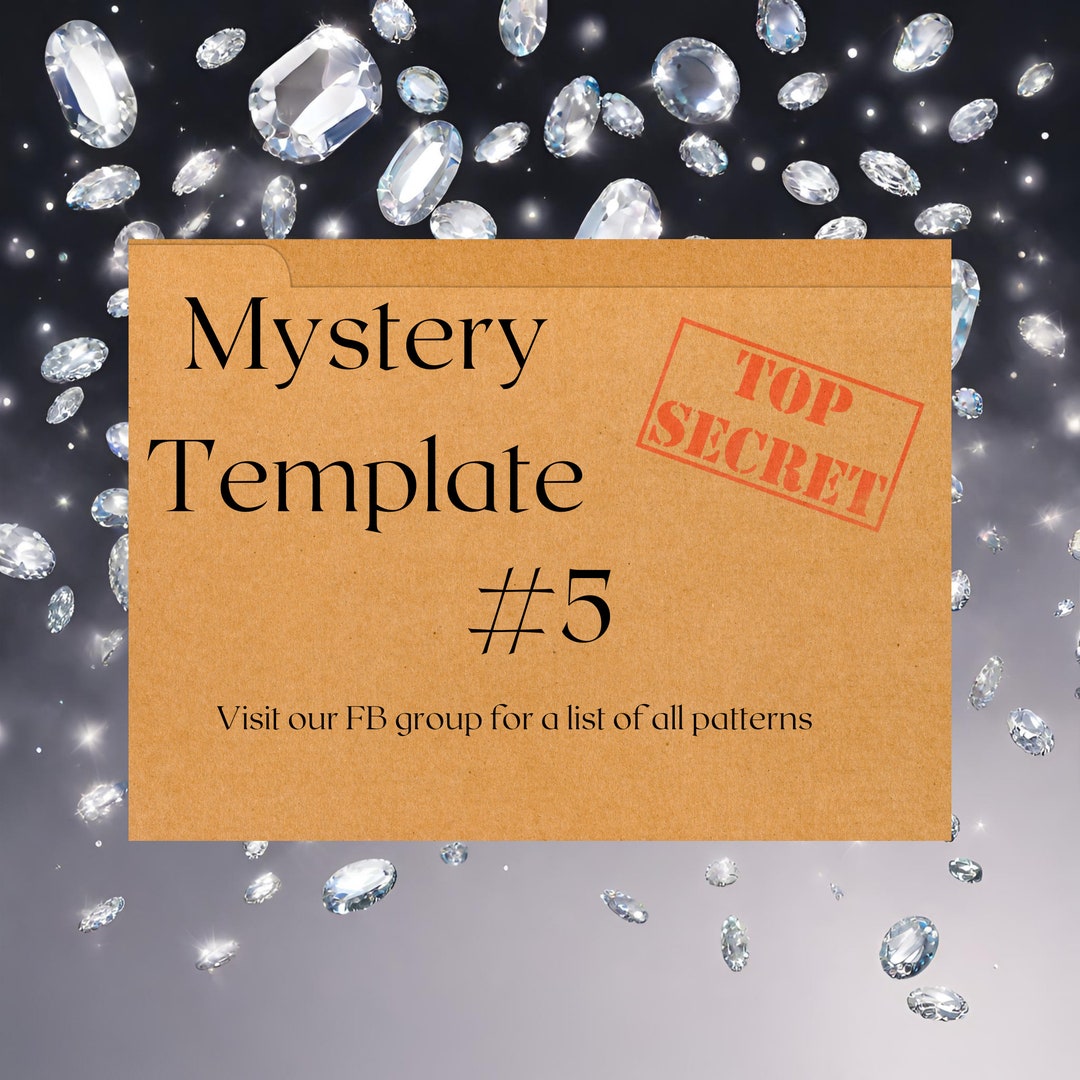 Mystery Template #5 Rhinestone Template 60 Stones per Row SS16 20oz ...