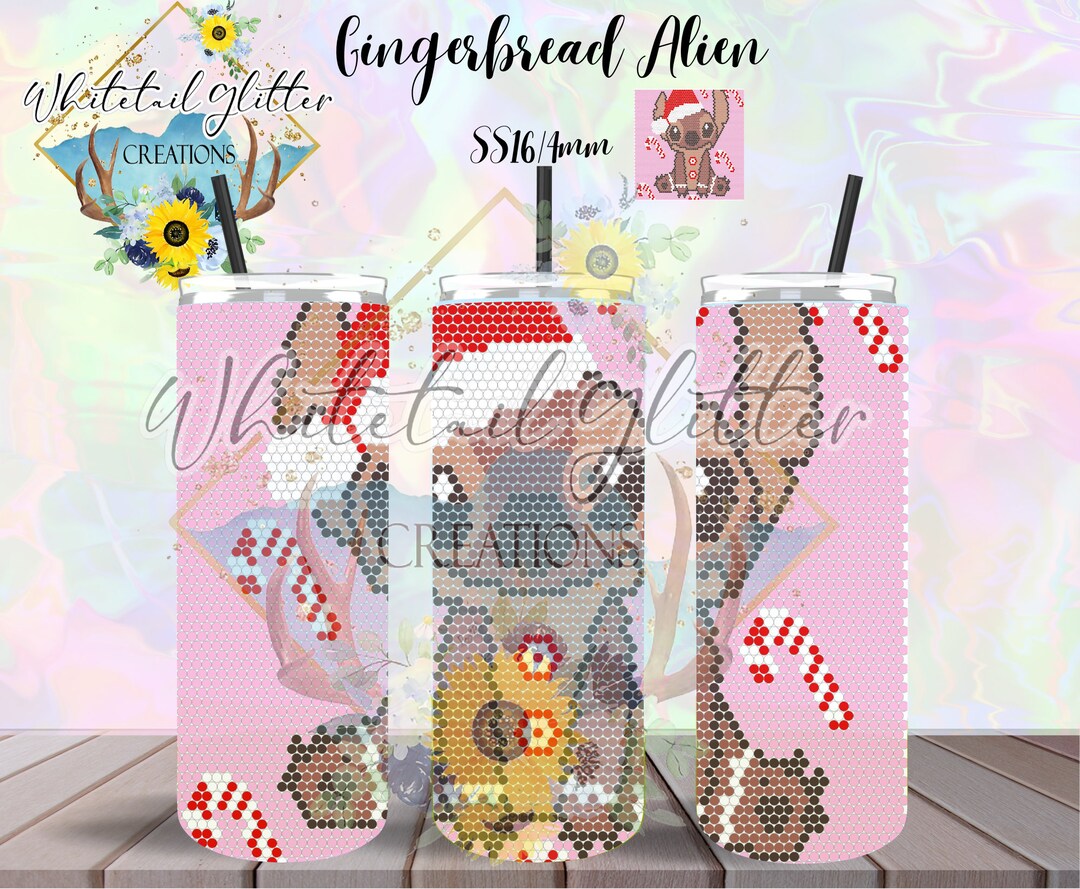 Gingerbread Alien Rhinestone Template 60 Stones per Row SS16 20oz ...