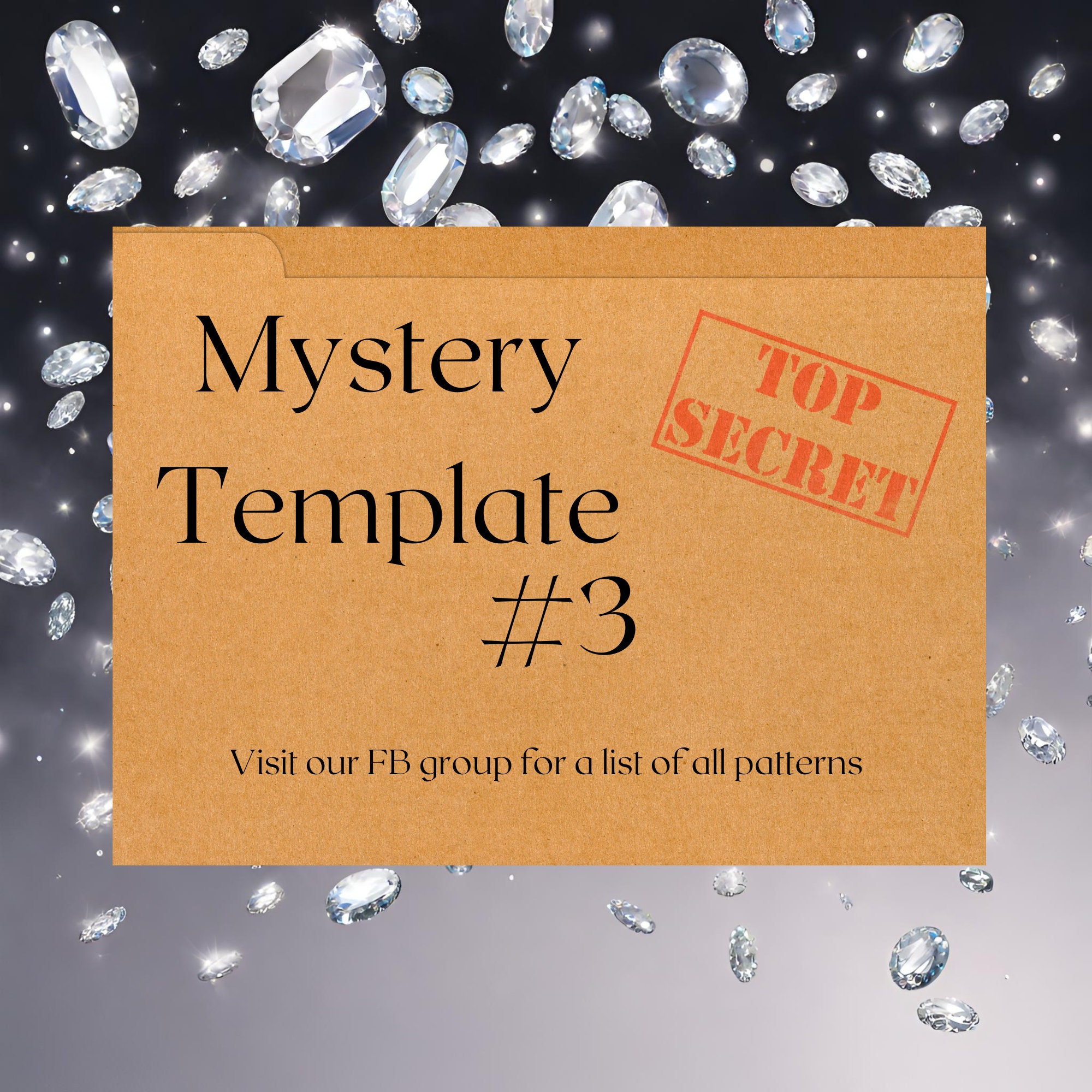 Mystery Template #3 Rhinestone Template 60 Stones per Row SS16 20oz ...