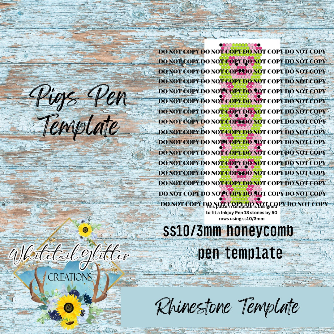 Pigs Pen Rhinestone Template SS10 or 3MM - Etsy