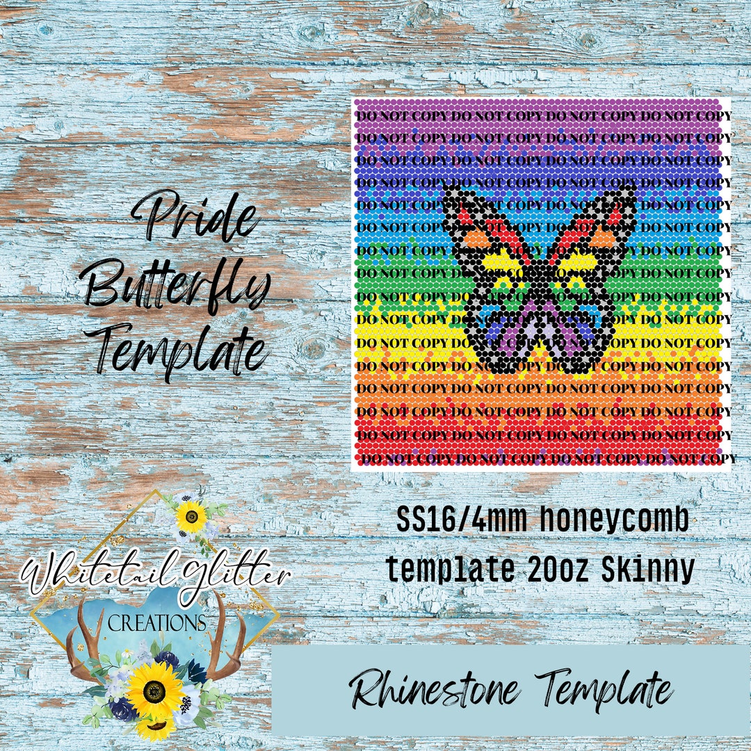 Modelo de strass borboleta Pride 60 pedras por linha SS16 20 onças ...