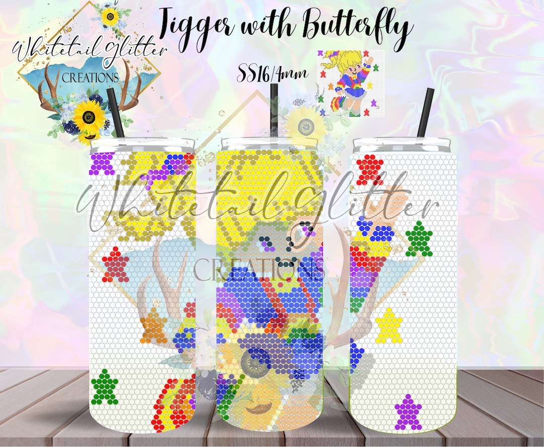 Rainbow Brite Rhinestone Template 60 Stones per Row SS16 20oz Skinny - Etsy