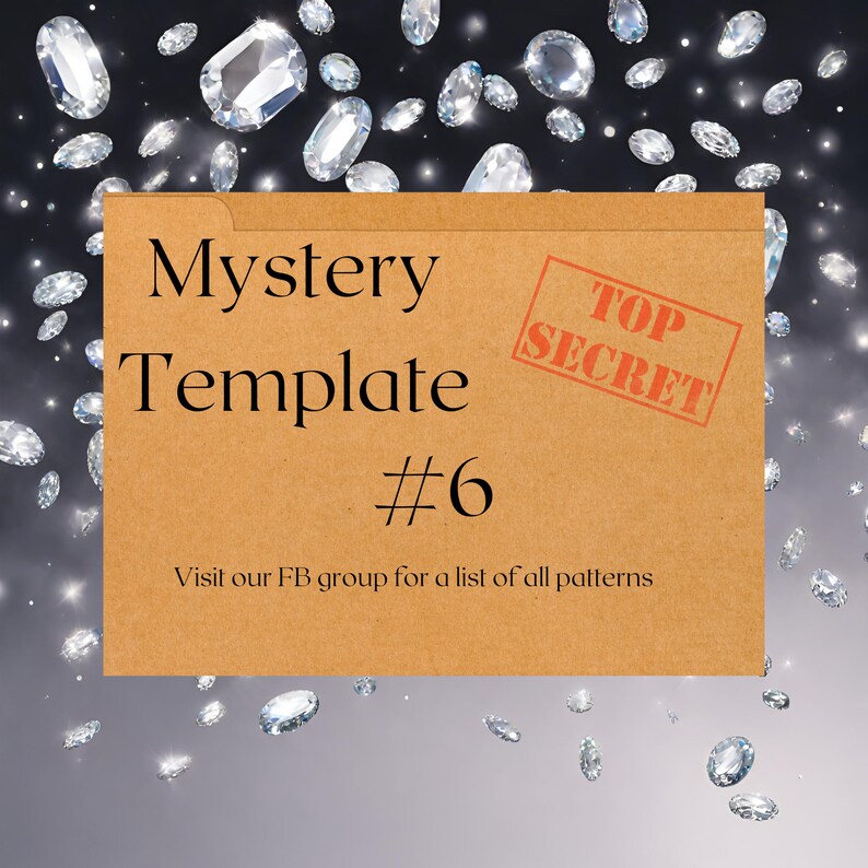 Mystery Template #6 Rhinestone Template 60 Stones per Row SS16 20oz ...