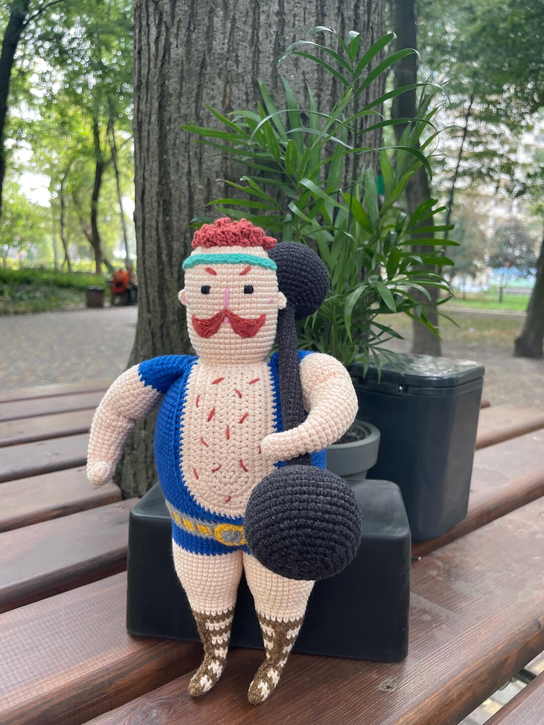 Crochet Strongman Hero Meet Strongman Bruce, Handmade Charm for Unique ...