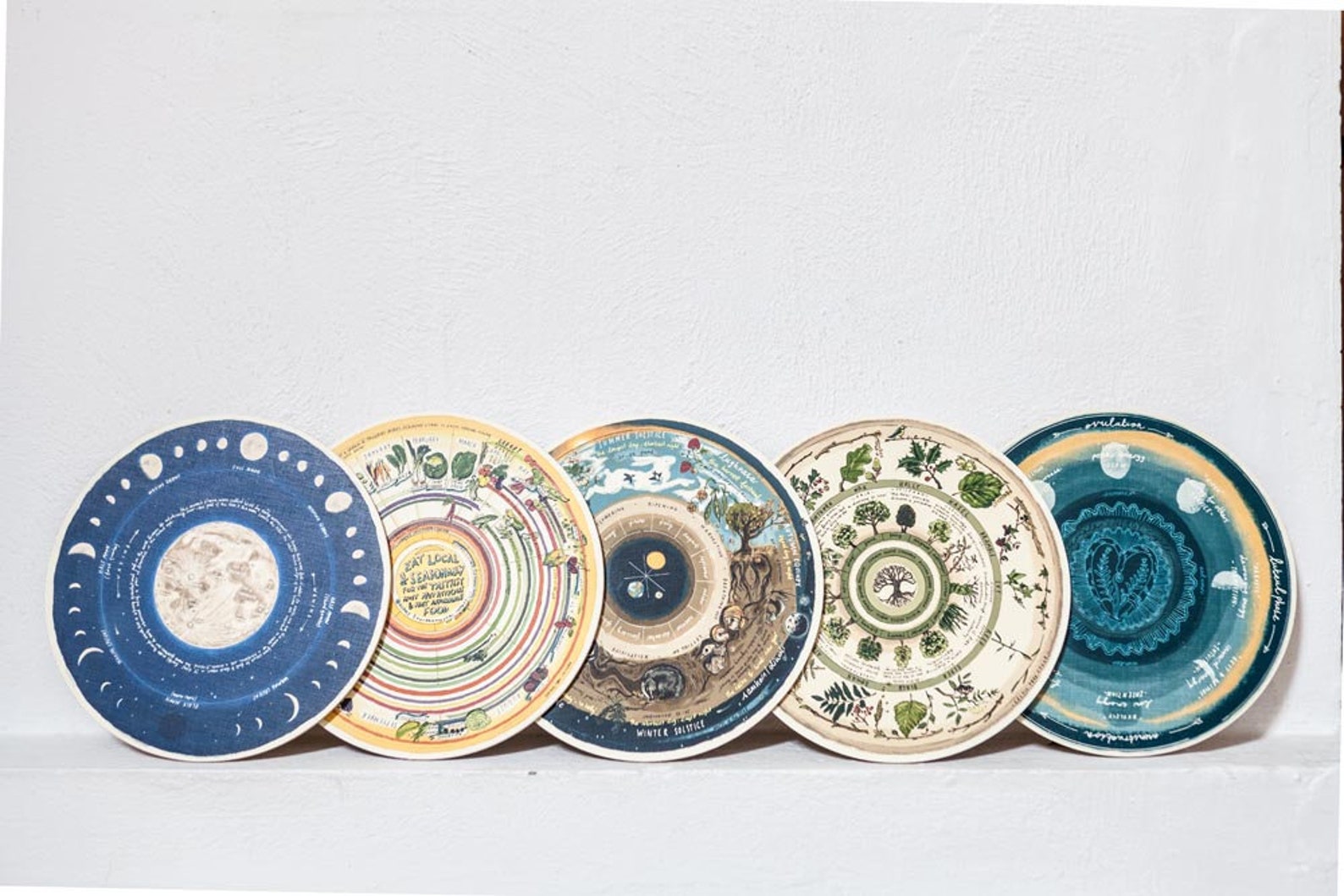 Seasonal Food Calendar - 'native Circles' Wooden Circular Print by ...