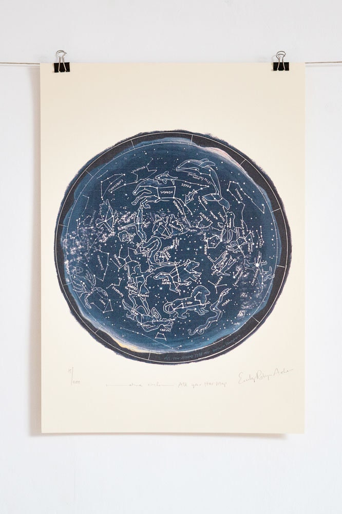 Star Map limited Edition Print on Paper - Etsy