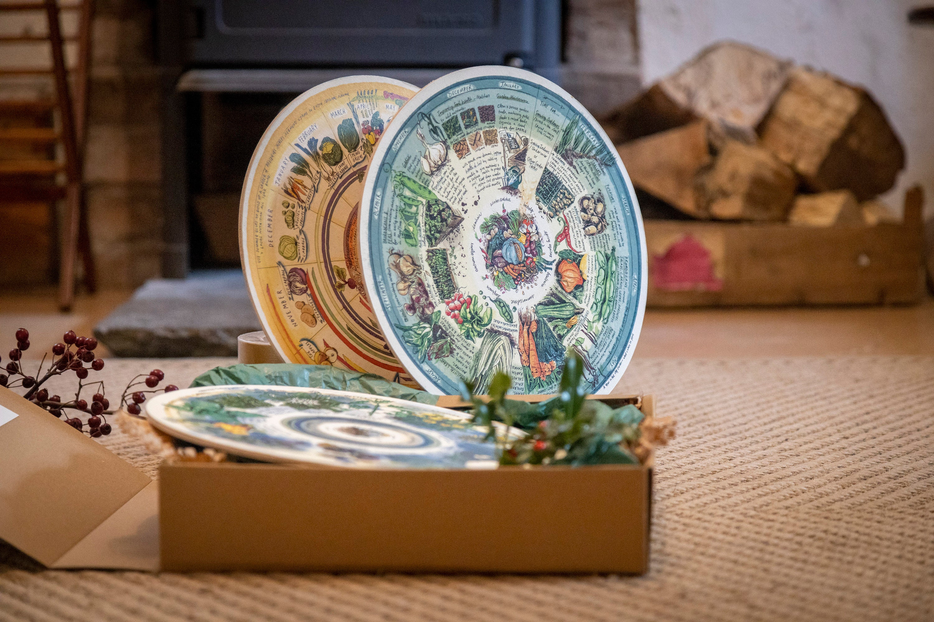 Seasonal Food Gift Box: ‘native Circles’ Three Food Related Circles and ...