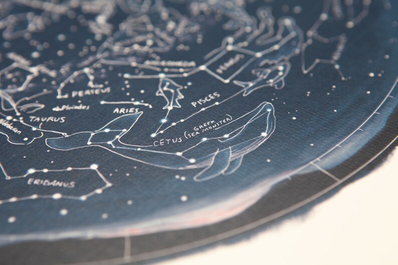 Star Map limited Edition Print on Paper | Etsy
