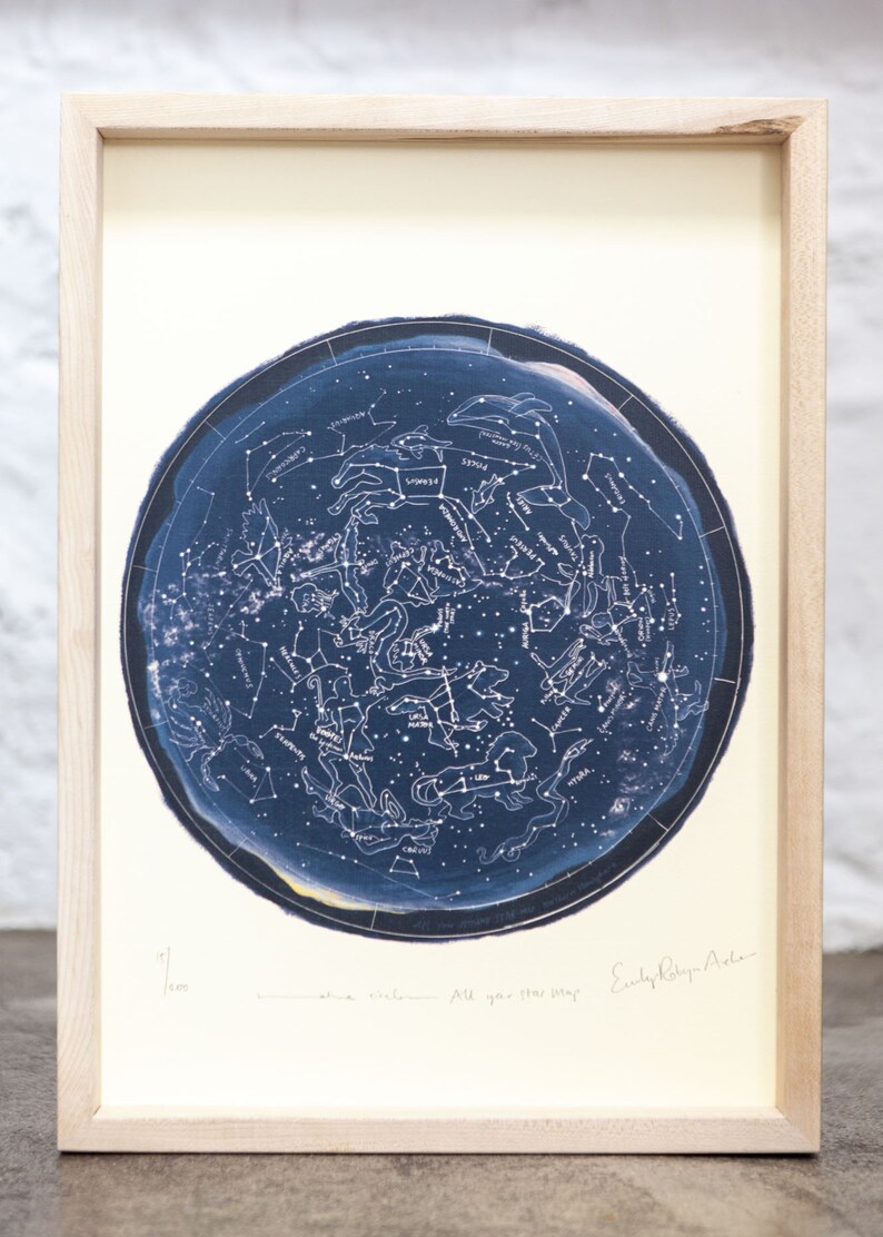 Star Map limited Edition Print on Paper - Etsy