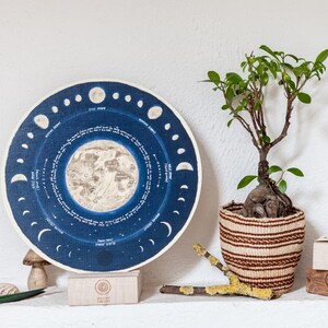 Moon Phases - Lunar Calendar - 'native Circles' Wooden Circular Print ...