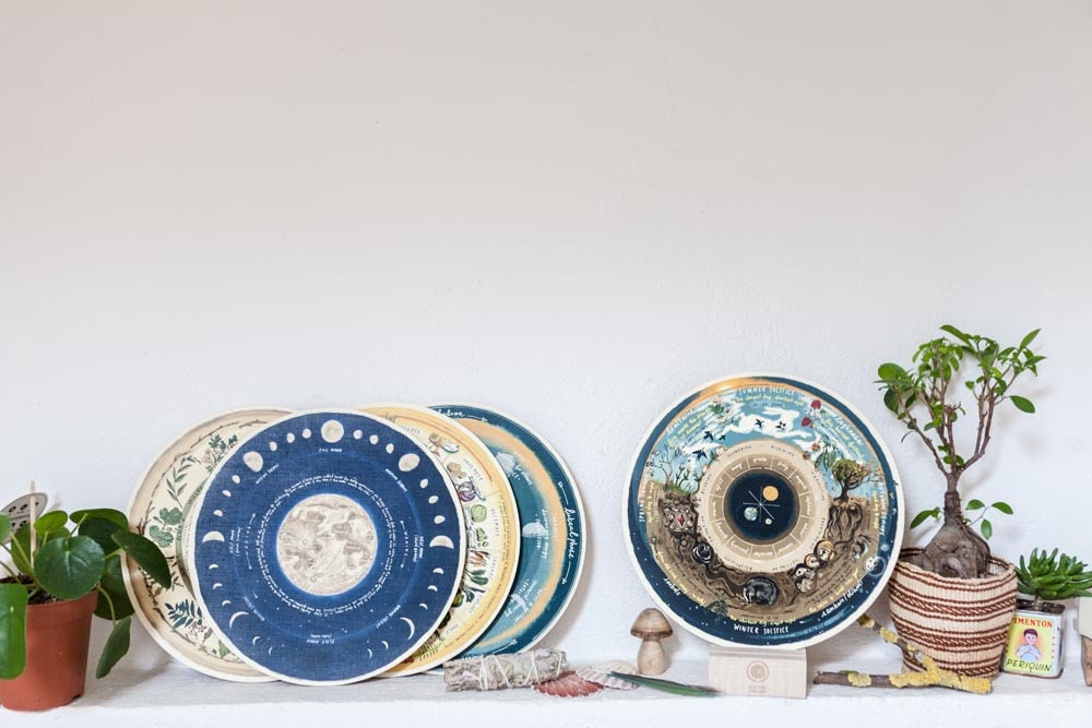 Seasonal Food Calendar - 'native Circles' Wooden Circular Print by ...