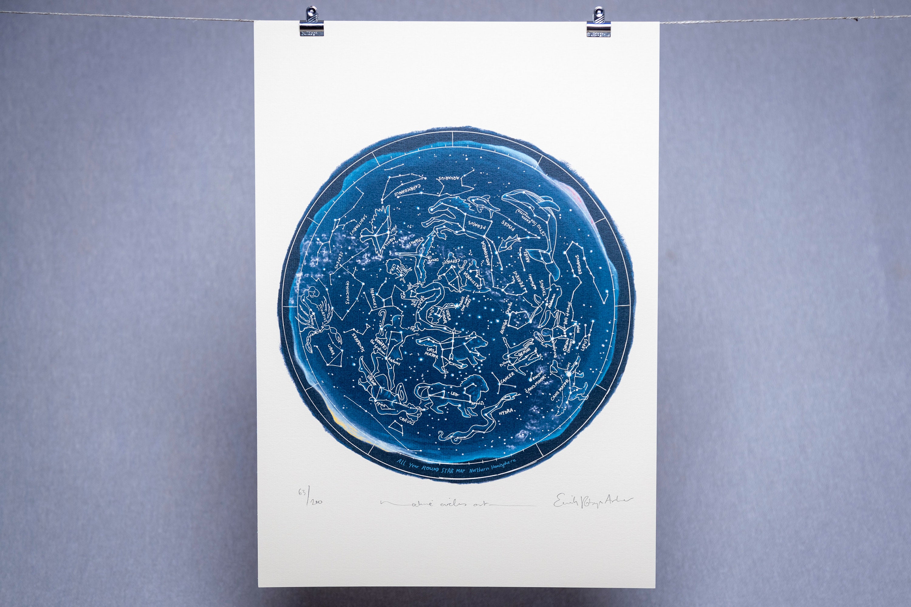 Star Map limited Edition Print on Paper - Etsy