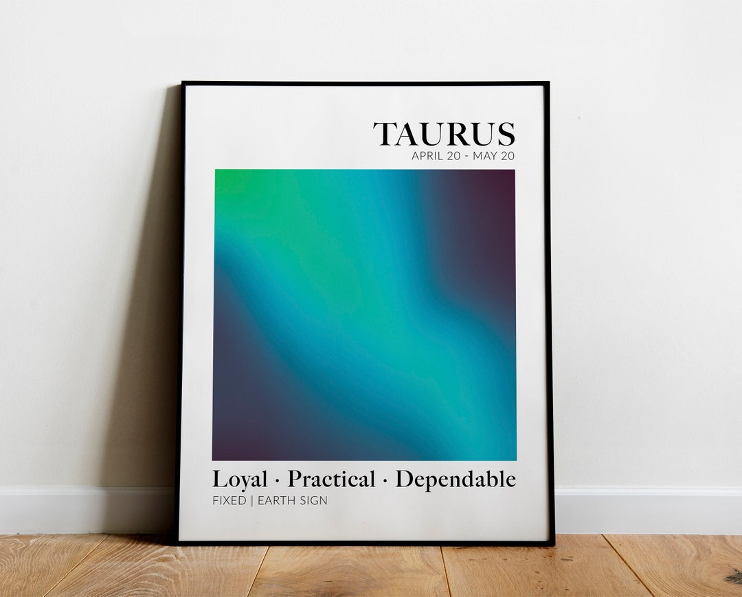 Taurus Zodiac Poster | Aura Art Print - Etsy