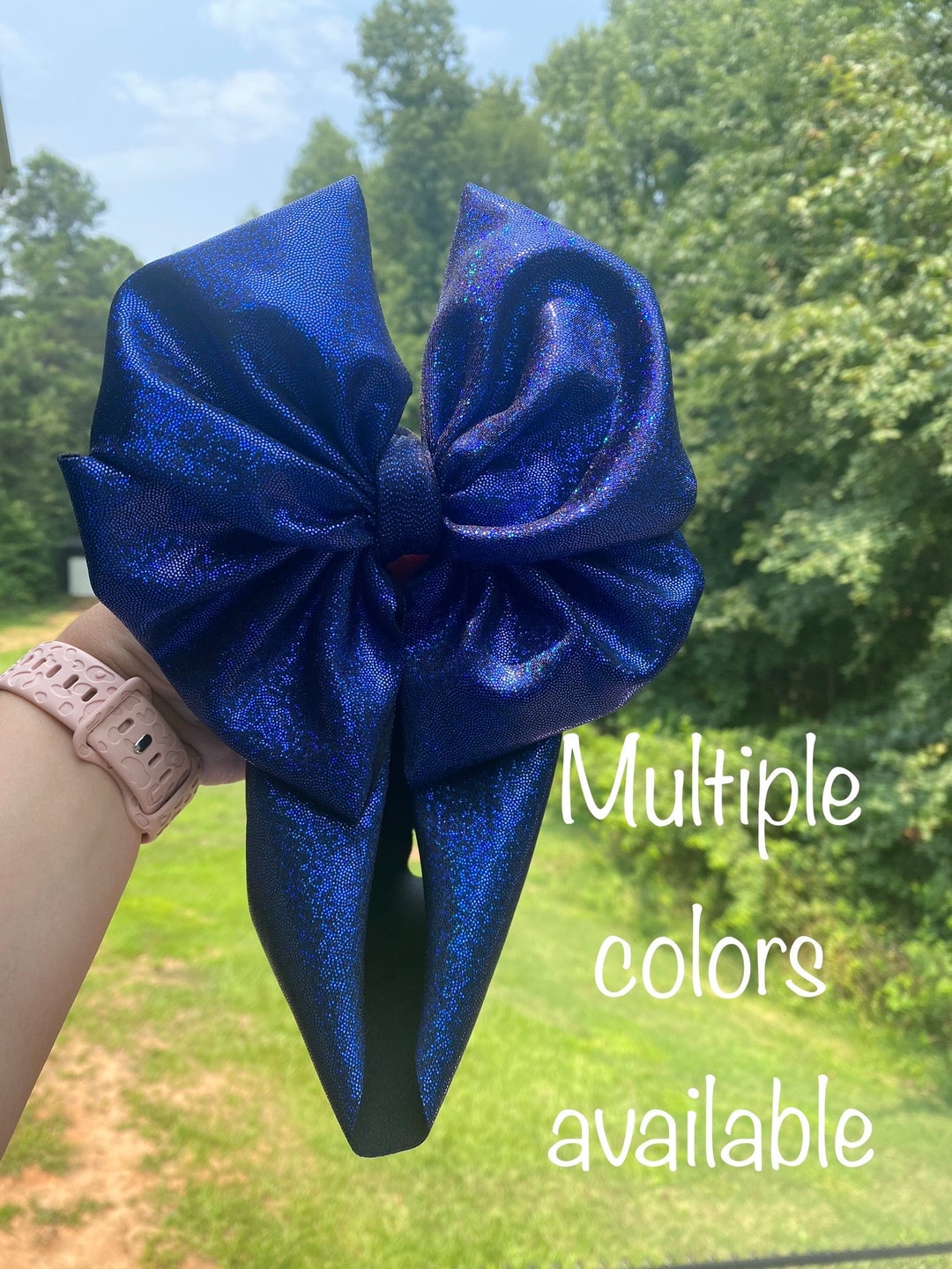 5 Inch Glitter Messy Headwrap Bows- 5 Inch Headband Bows- Big Glitter ...