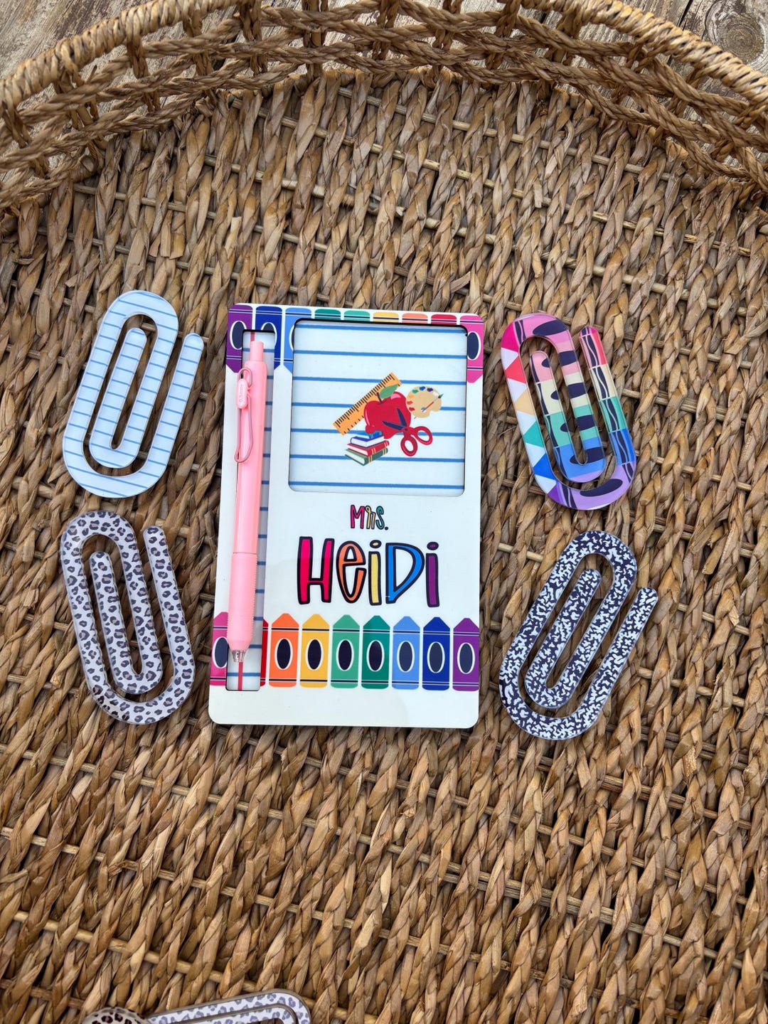 Jumbo Paper Clips and Sticky Note Holder - Etsy