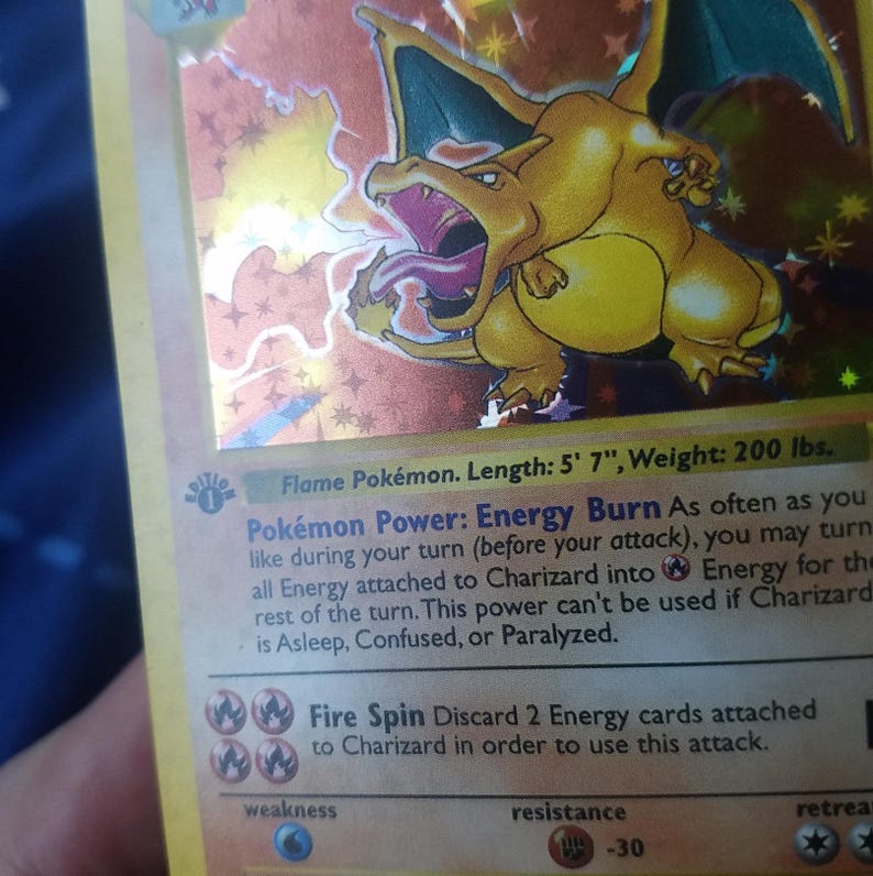 Star Holo) (regular Stamp) 1st Edition Charizard Pokemon Card Base Set ...