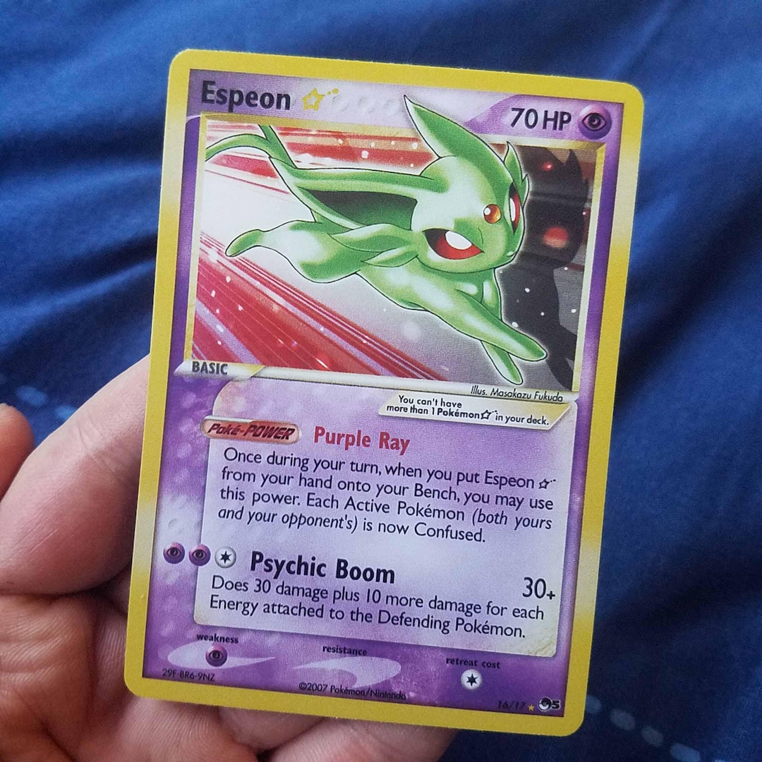 Non-holo) Pokemon Card Gold Star Pop Series 5 Espeon - Etsy