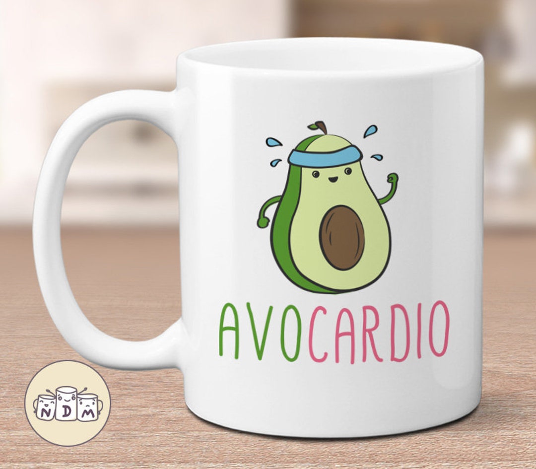 Avocardio - Cute Running Avocado Mug, Sports Mugs, Coworker Mugs ...