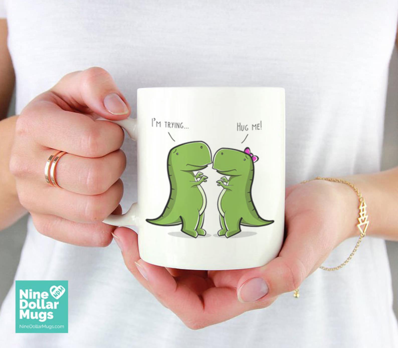 T-rex Trying to Hug Dinosaur Mug T Rex Mug Funny Dino Mug - Etsy UK