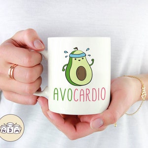 Avocardio - Cute Running Avocado Mug, Sports Mugs, Coworker Mugs ...