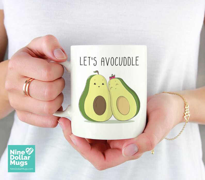Let's Avocuddle, 11oz Cute Avocado Lovers Mug, Mug for Boyfriend, Mug ...