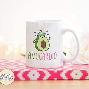 Avocardio Cute Running Avocado Mug, Sports Mugs, Coworker Mugs ...