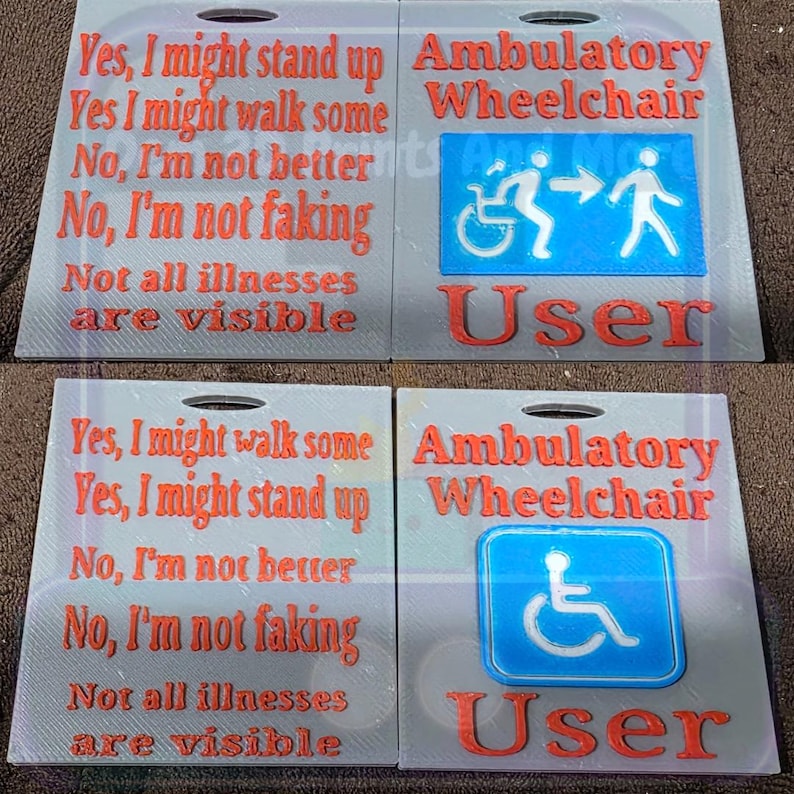 Ambulatory Wheelchair User Tag - Etsy