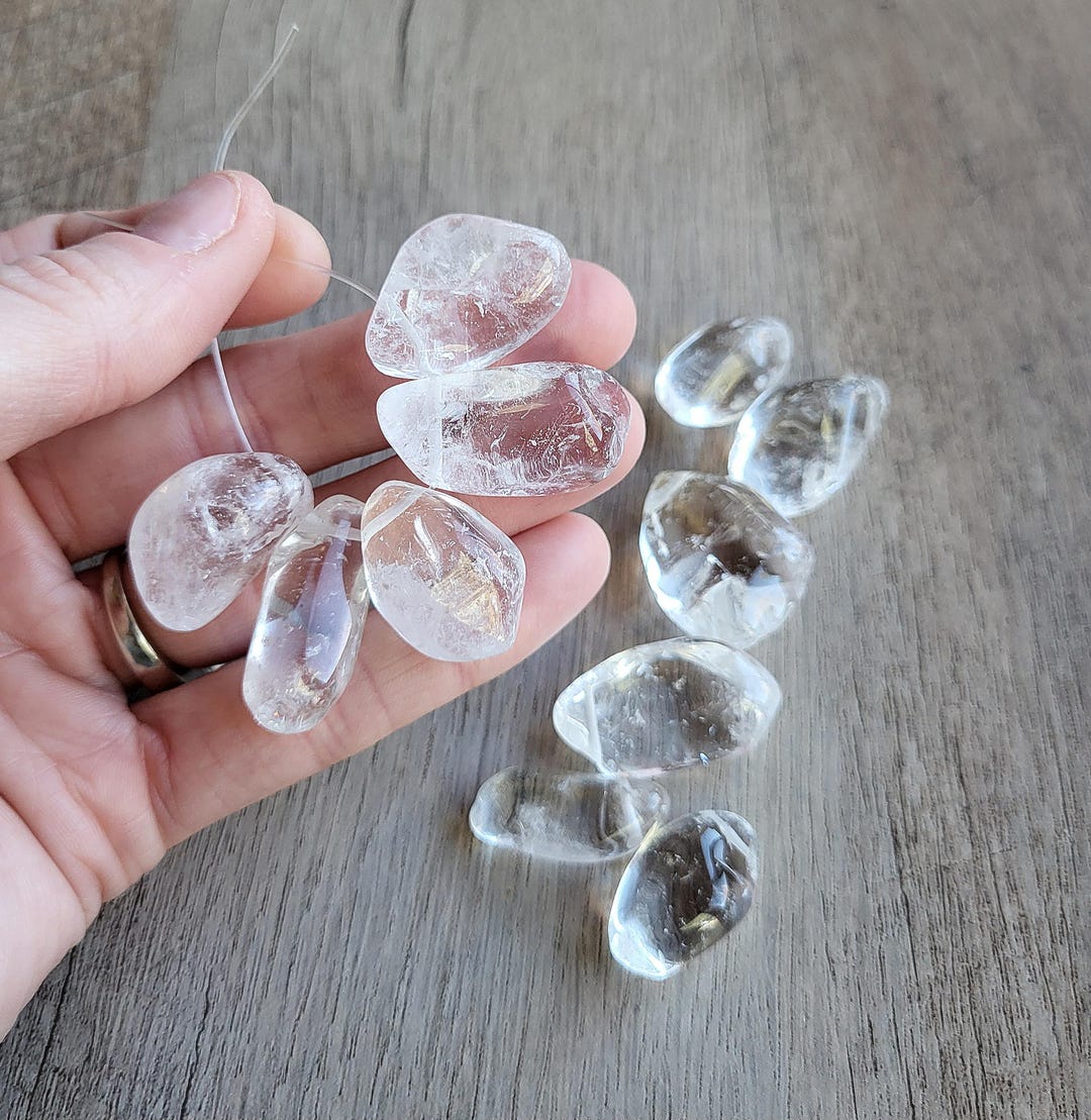 Quartz Crystal Beads, Large Crystal Beads for Crafting, Crystal Quartz ...