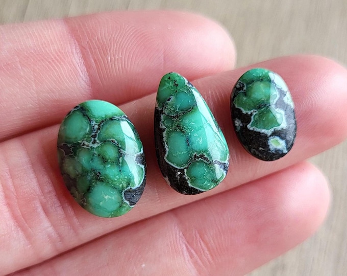 New Lander Cabochons, New Lander, Green Stones, Black Stones, American ...