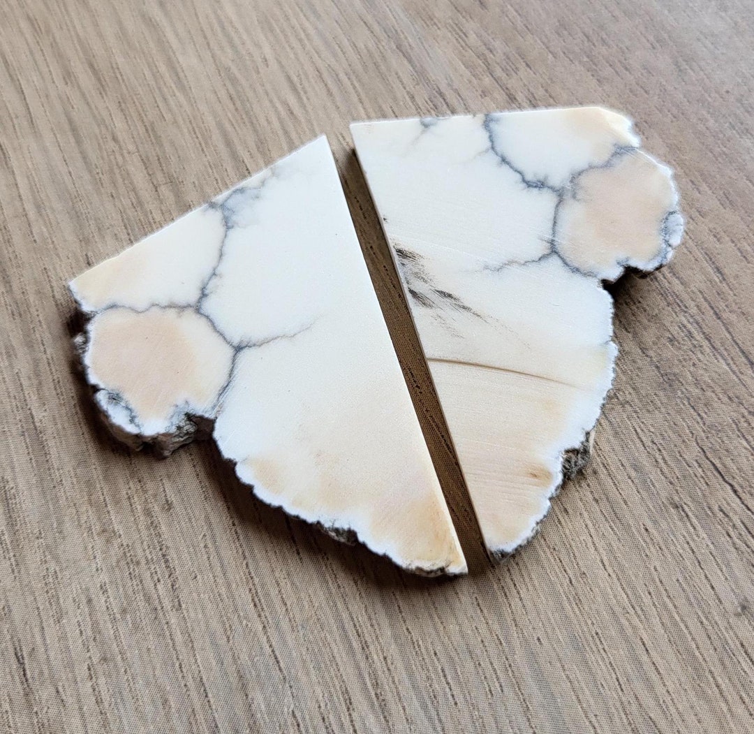 Matched Howlite Slabs, Howlite Slab, Lapidary Slab, Lapidary Slab Set ...