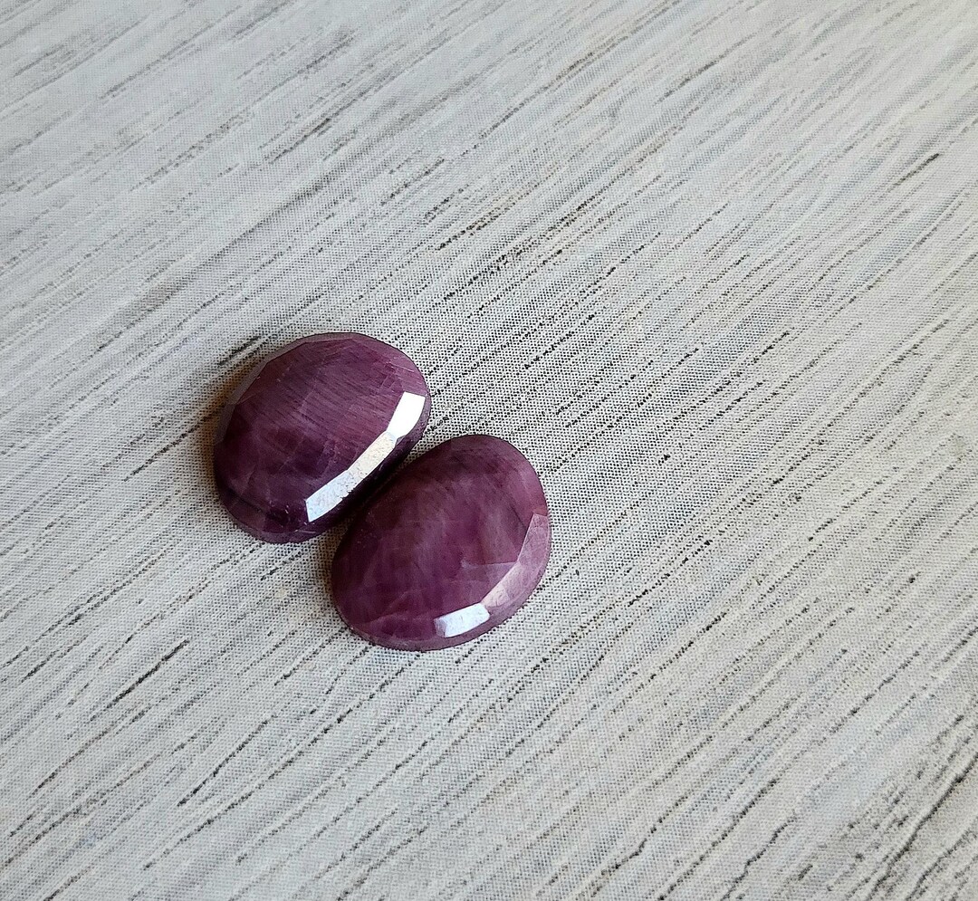 Rustic Ruby Pair, Ruby Pair, Ruby Set, Ruby Cabochon, Ruby, Rubies ...