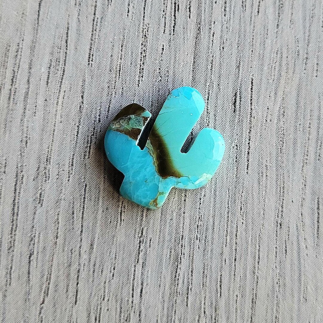 Turquoise Cactus Cabochon, Turquoise Cactus, Cactus Cabochon, Cactus ...