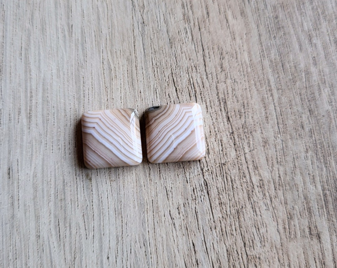 Banded Agate Stone Pair Sets of Stones Cabochon Sets Agate - Etsy