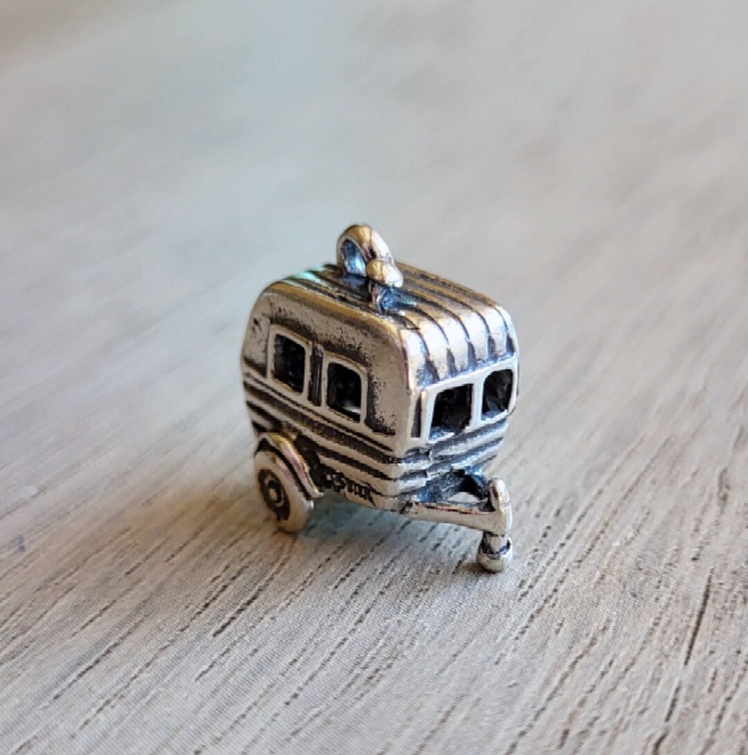 Camper Charm, Travel Trailer Charm, Sterling Silver Charm, Jewelry ...