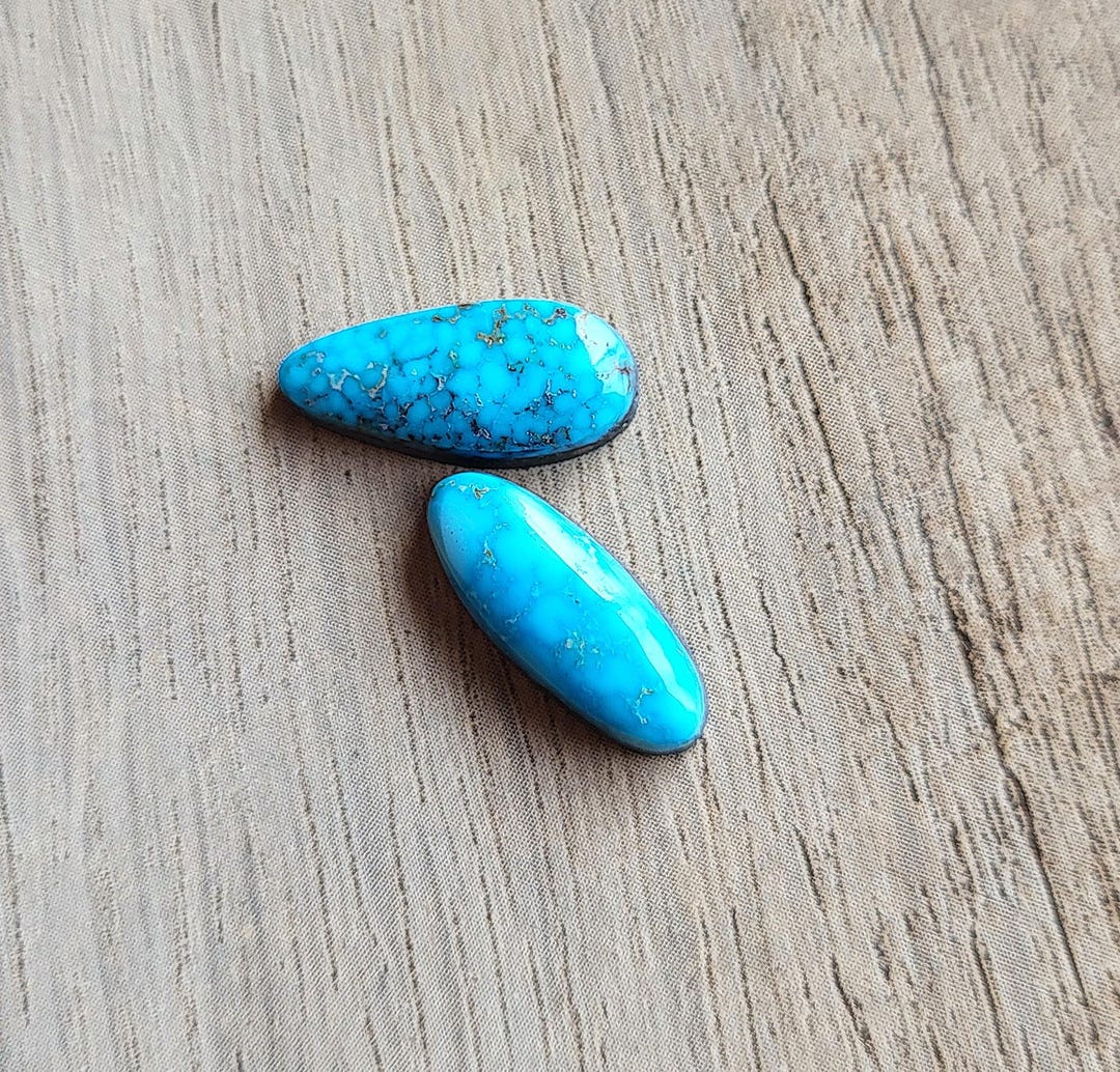 Kingman Turquoise Cabochons: High End Arizona Turquoise Cabs, L34342 - Etsy