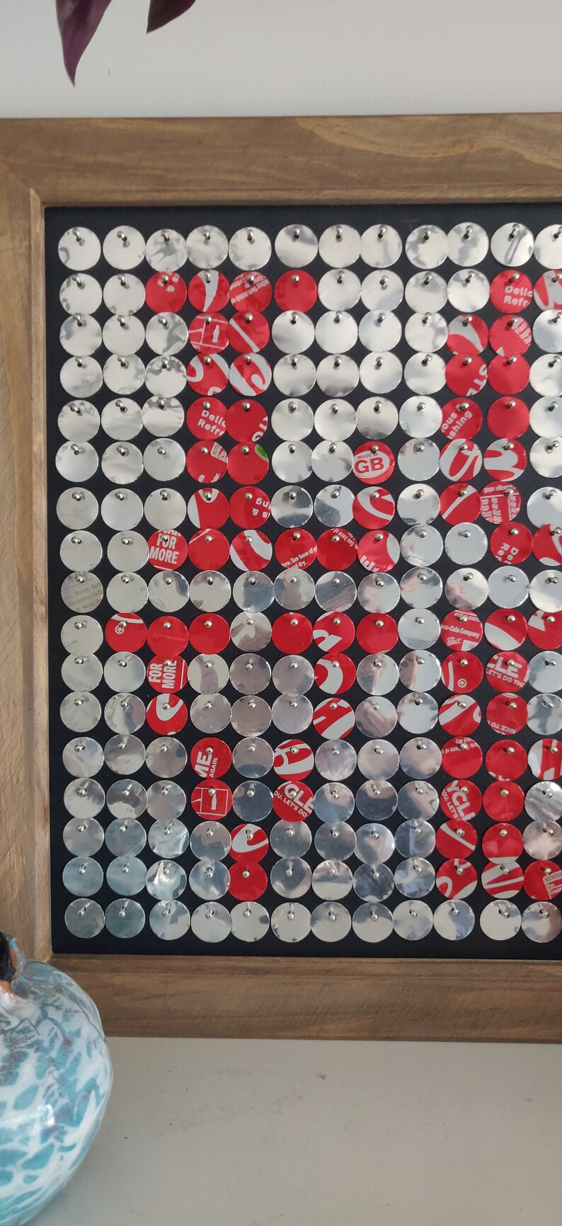 Valentine Love Sign Shimmering Mosaic / Upcycled Aluminium Cans Picture ...