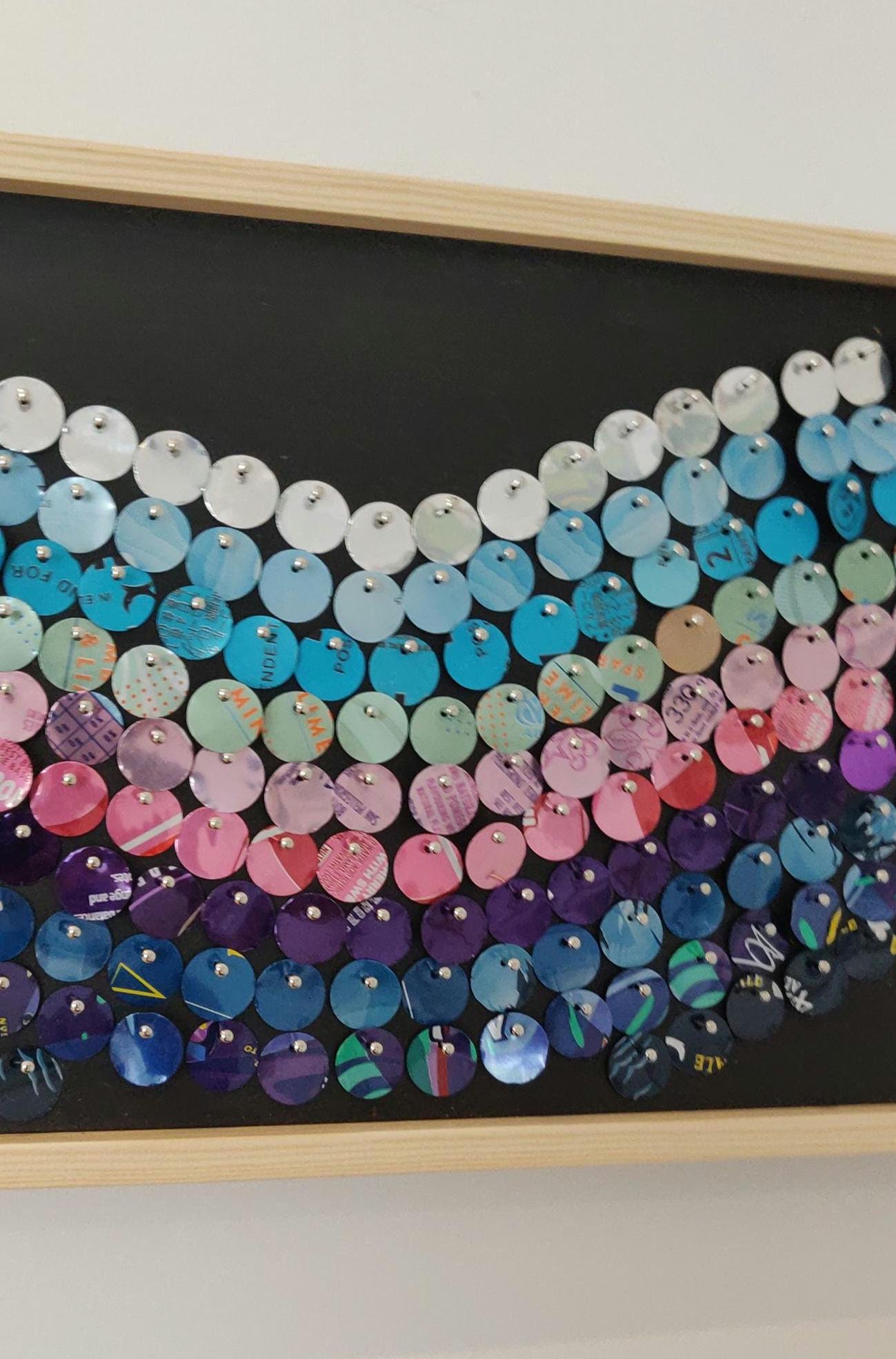 Shimmering Mosaic/ Upcycled Soda Cans Art/ Home Deco/ Decorative ...