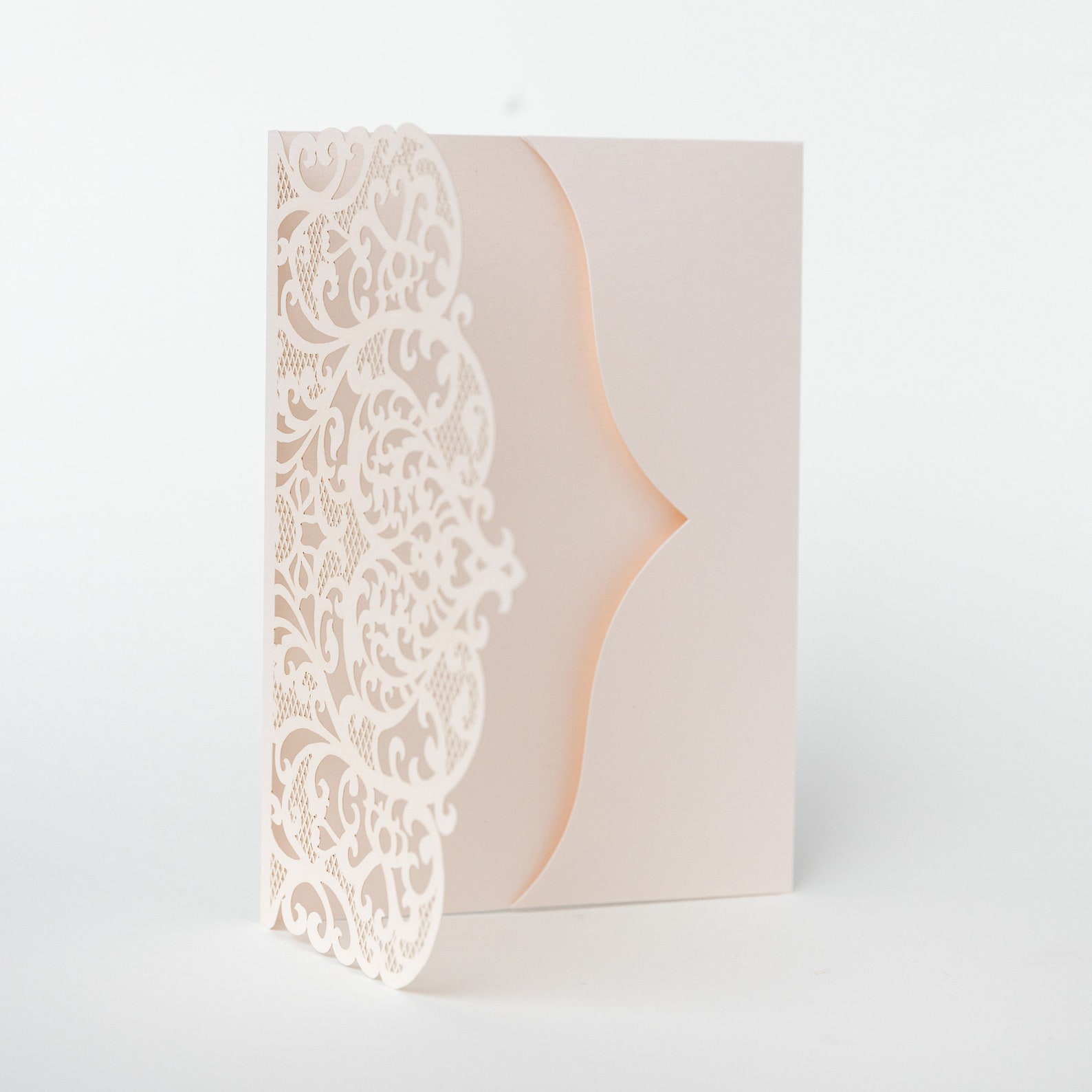 Peach Laser Cut Lace Covers - DIY Invitations Wedding Stationery - Etsy