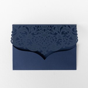 Navy Blue Laser Cut Lace Covers - DIY Invitations Wedding Stationery - Etsy
